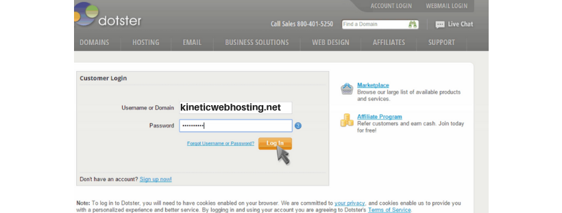 Creating Private Nameservers at Dotster.com